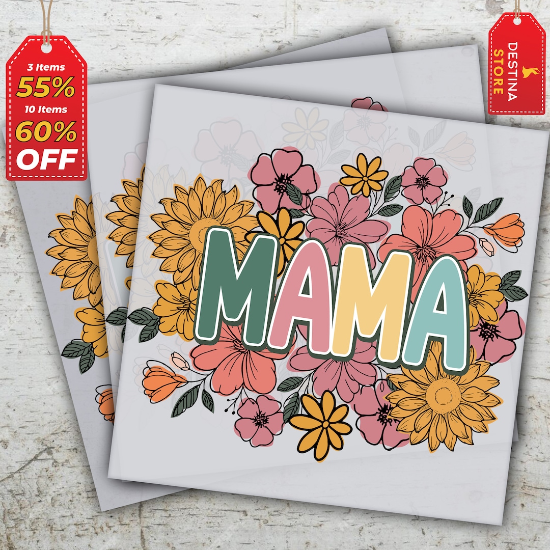Mama Ready to Press, Mom DTF Prints, Retro Mama Prints, High Quality ...
