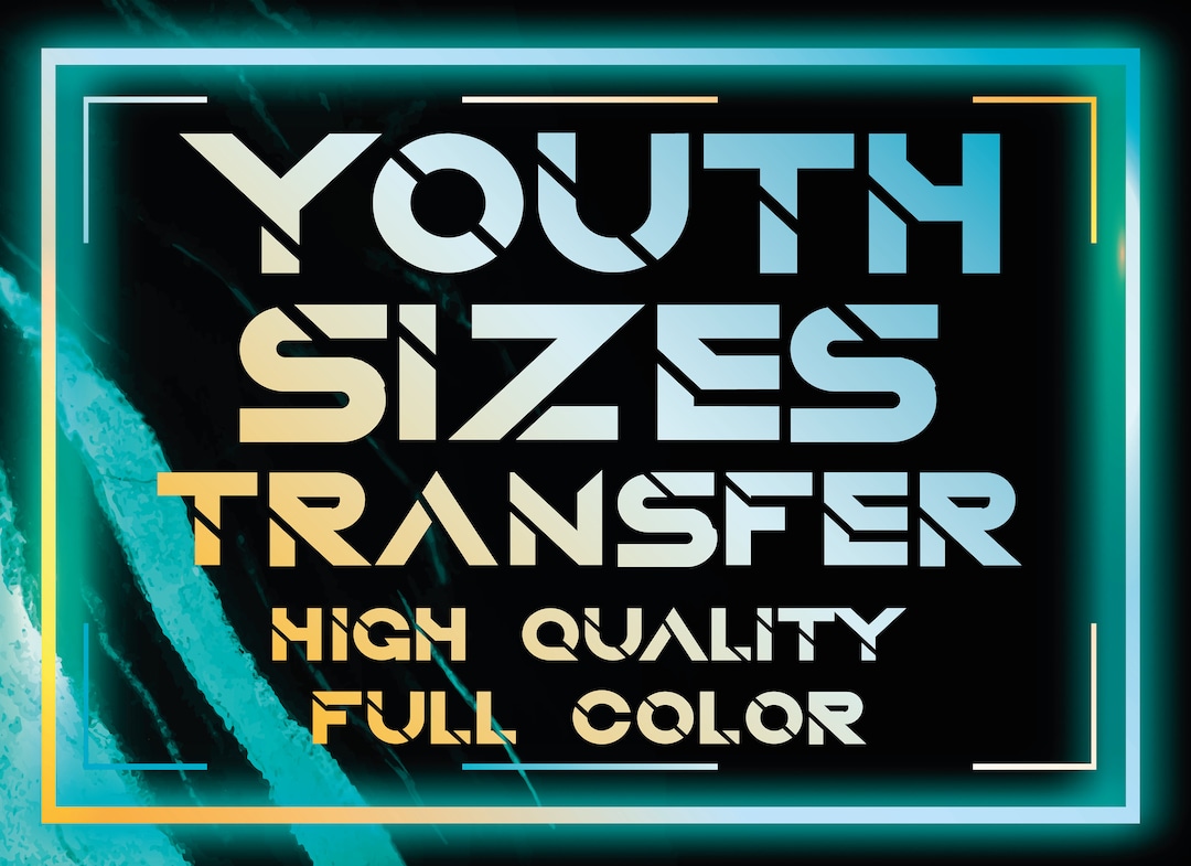 DTF Transfer, DTF Print Youth Sizes, Custom Heat Press Transfers, DTF ...