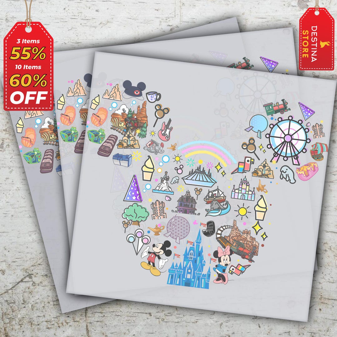 Mouse Couple DTF Transfers, Magic World Mickey Direct to Film, Catoon ...