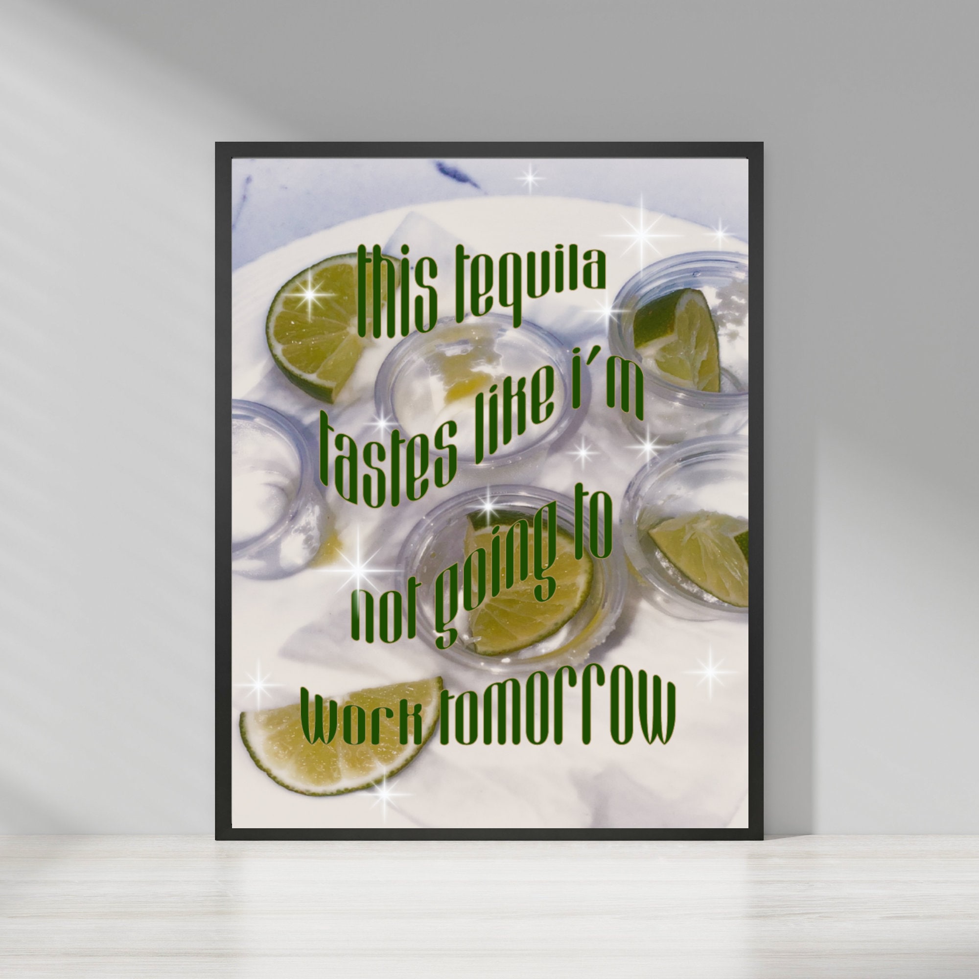 Tequila Printable Wall Art. Downloadable Print. Retro Cocktail. Fun ...