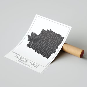 Pascoe Vale Suburb Map, Victoria Australia Suburb Poster Fine Art Print ...