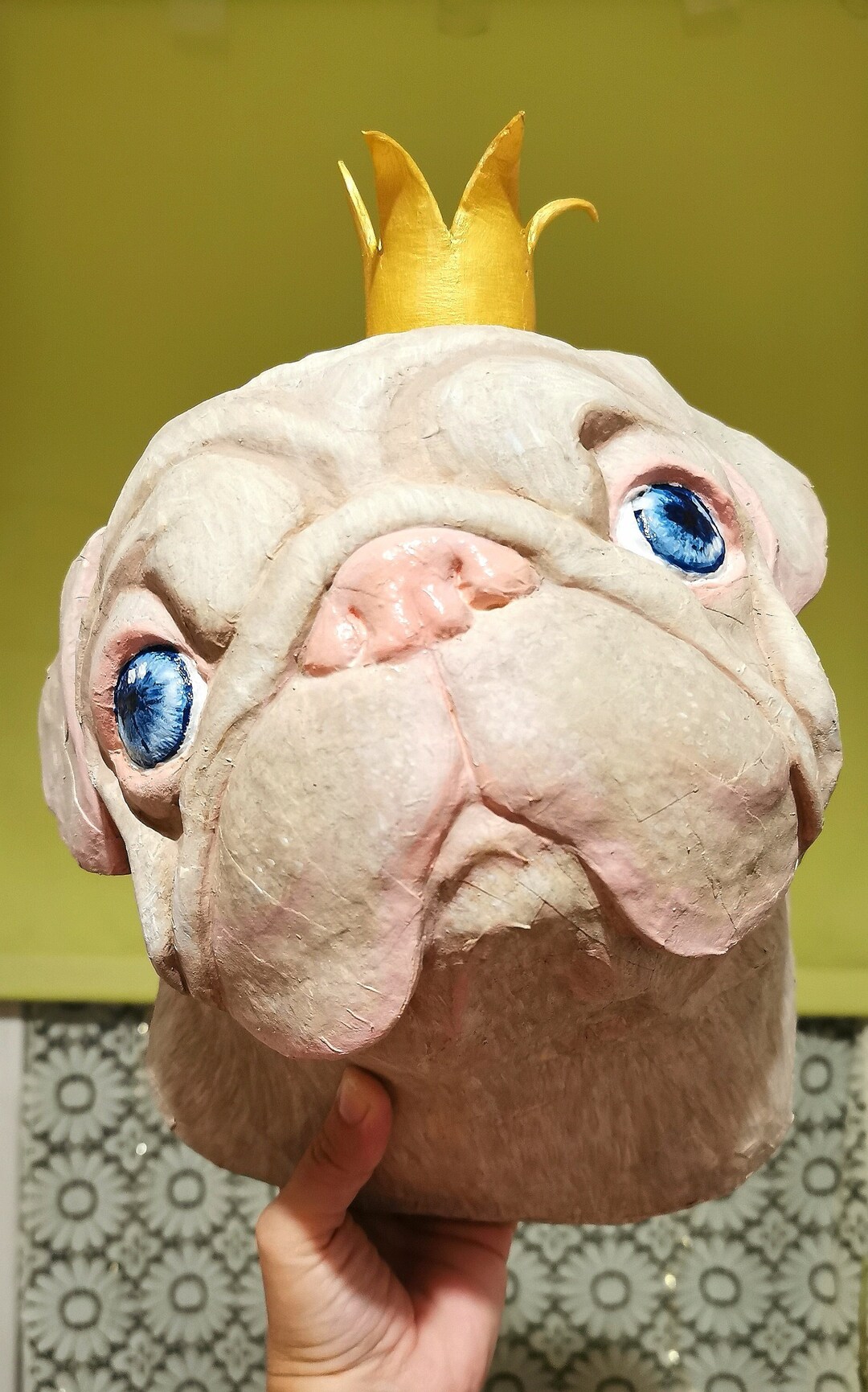 Pug Wall Hanging, Handmade Pug Wall Art, Pug Kids Room Decor, Pug ...