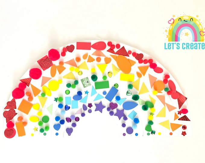 Rainbow Colour Sorting Craft for Kids Color Sorting Collage for Kids - Etsy