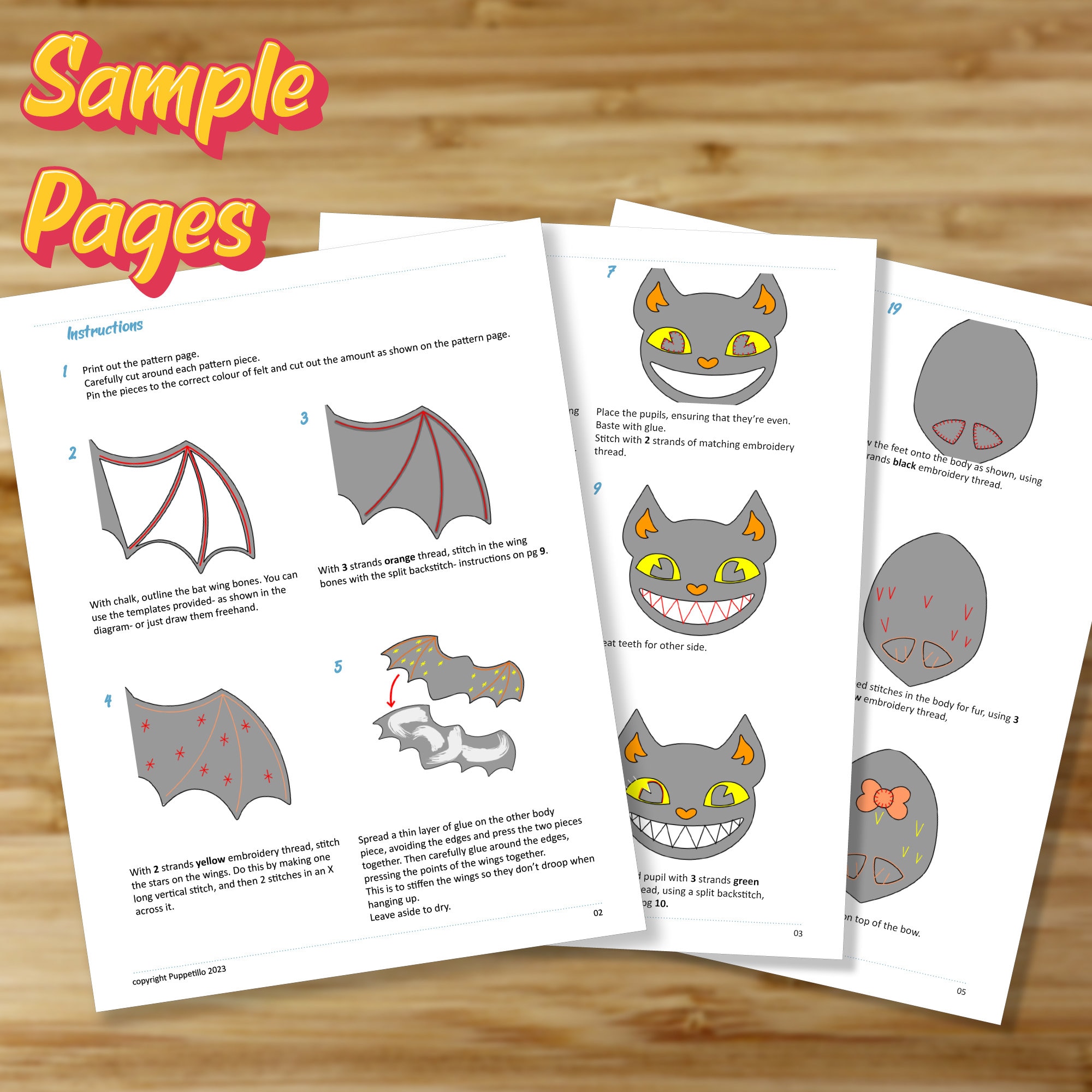 Halloween Bat Decoration PDF Pattern - Etsy