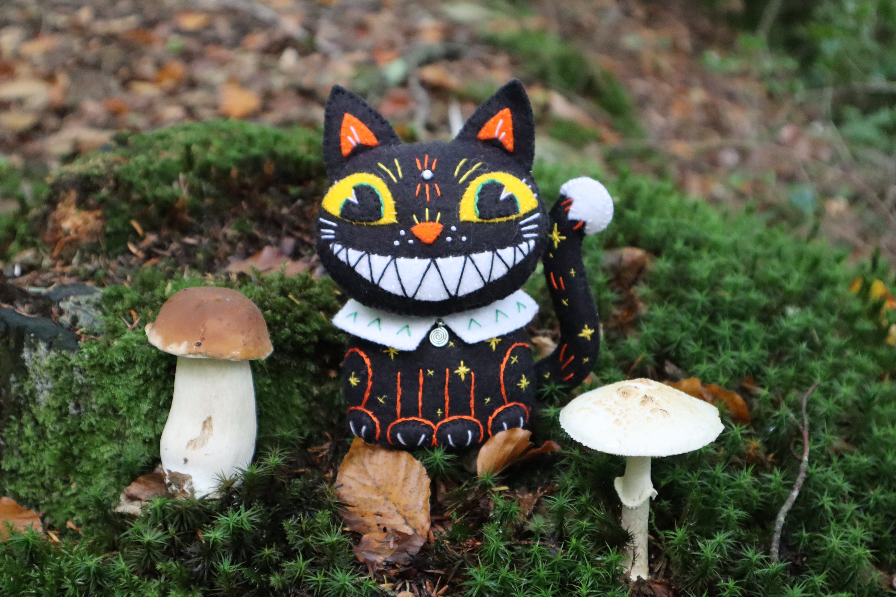 Halloween Cat PDF Pattern, DIY Sewing Feltie - Etsy