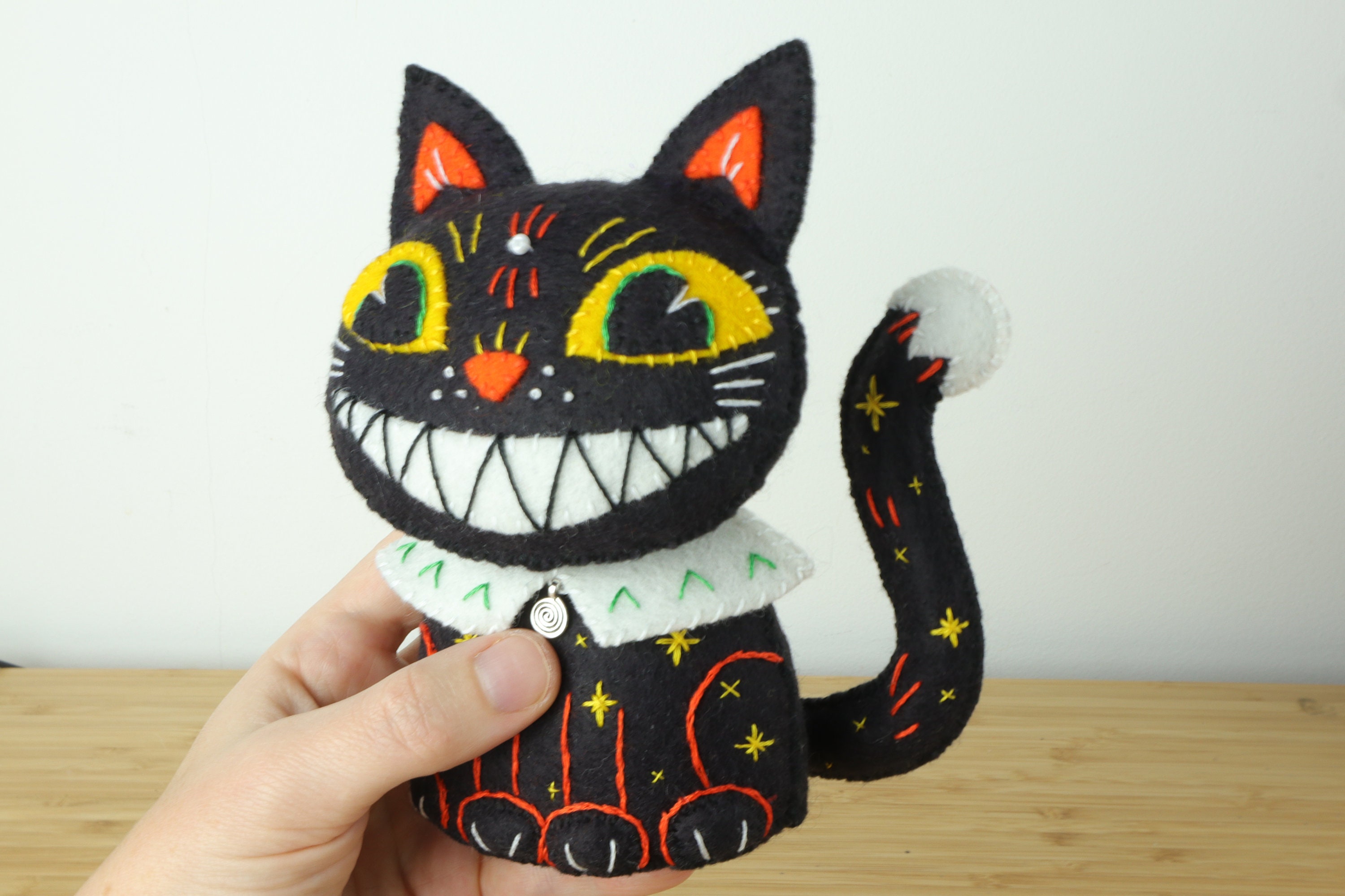 Halloween Cat PDF Pattern, DIY Sewing Feltie - Etsy