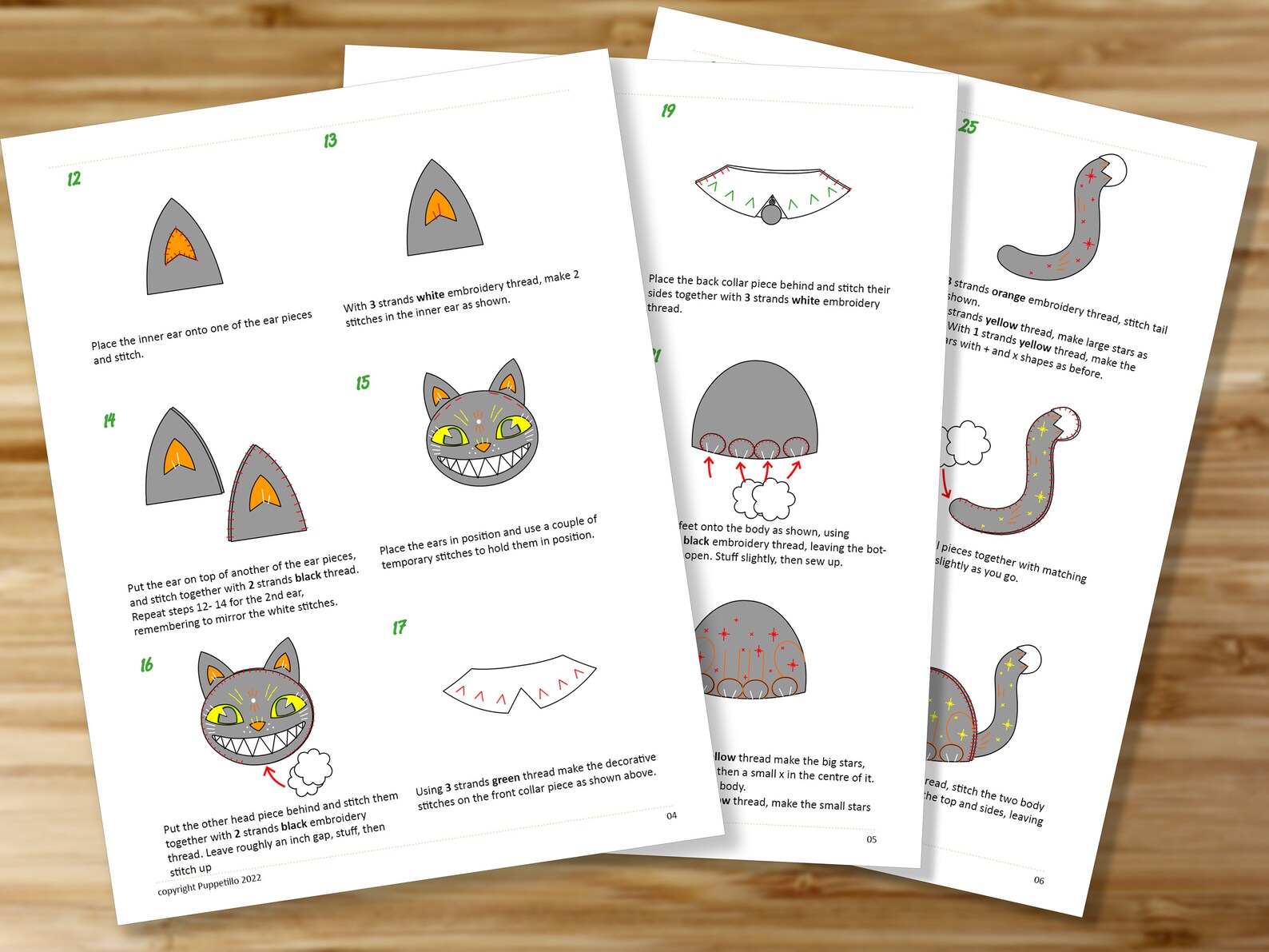 Halloween Cat PDF Pattern, DIY Sewing Feltie - Etsy