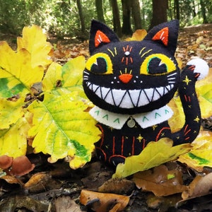 Halloween Cat PDF Pattern, DIY Sewing Feltie - Etsy