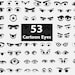 Eyes SVG, Eyes Cartoon Bundle, Emoji Eyes, Emoticon SVG, Cartoon Eyes ...