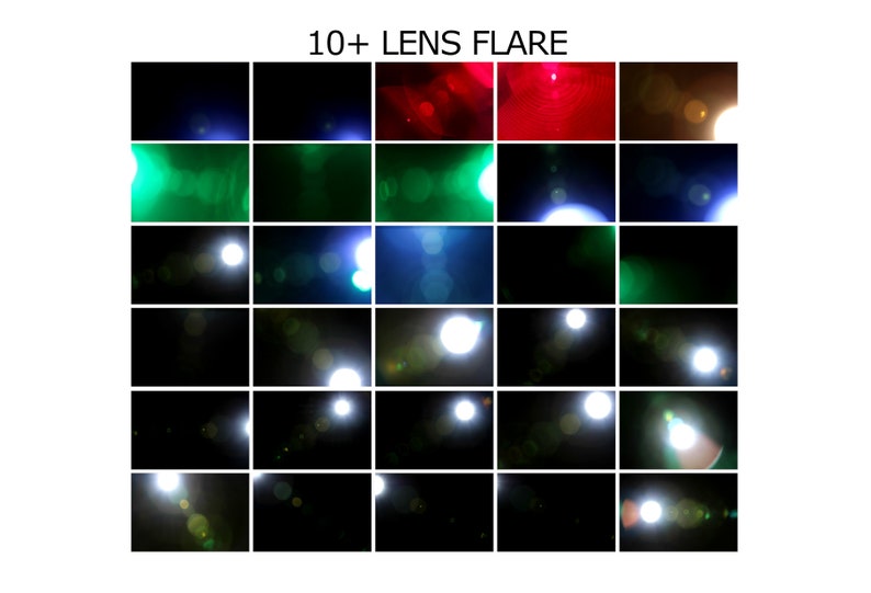 80 Bokeh, Light Leaks,lens Flare & Luts Overlays for Photoshop With ...