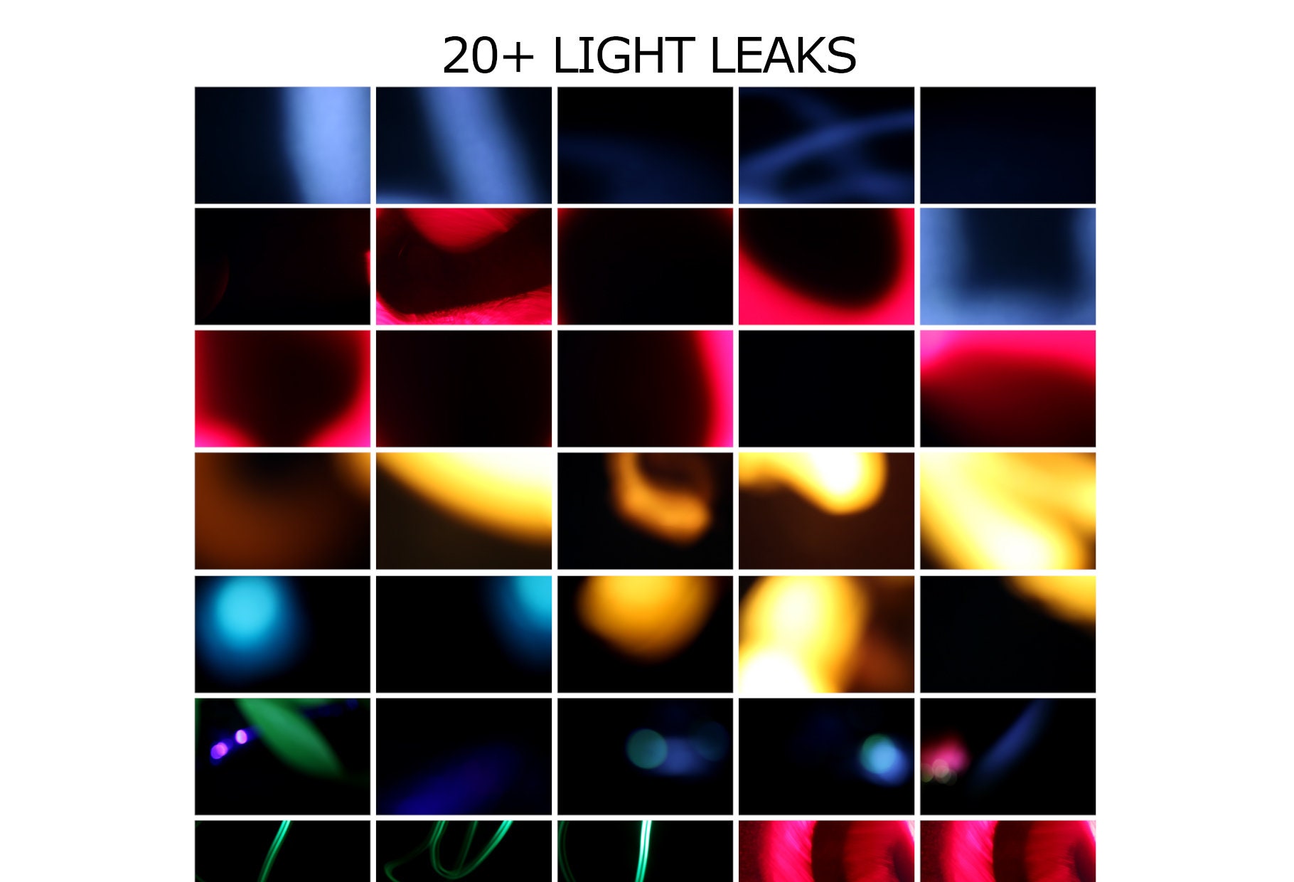 80 Bokeh, Light Leaks,lens Flare & Luts Overlays for Photoshop With ...