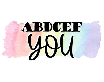 ABCDEF You PNG SVG Instant Digital Download Sublimation Clipart Image ...