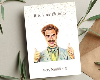 Borat Birthday Card - Etsy