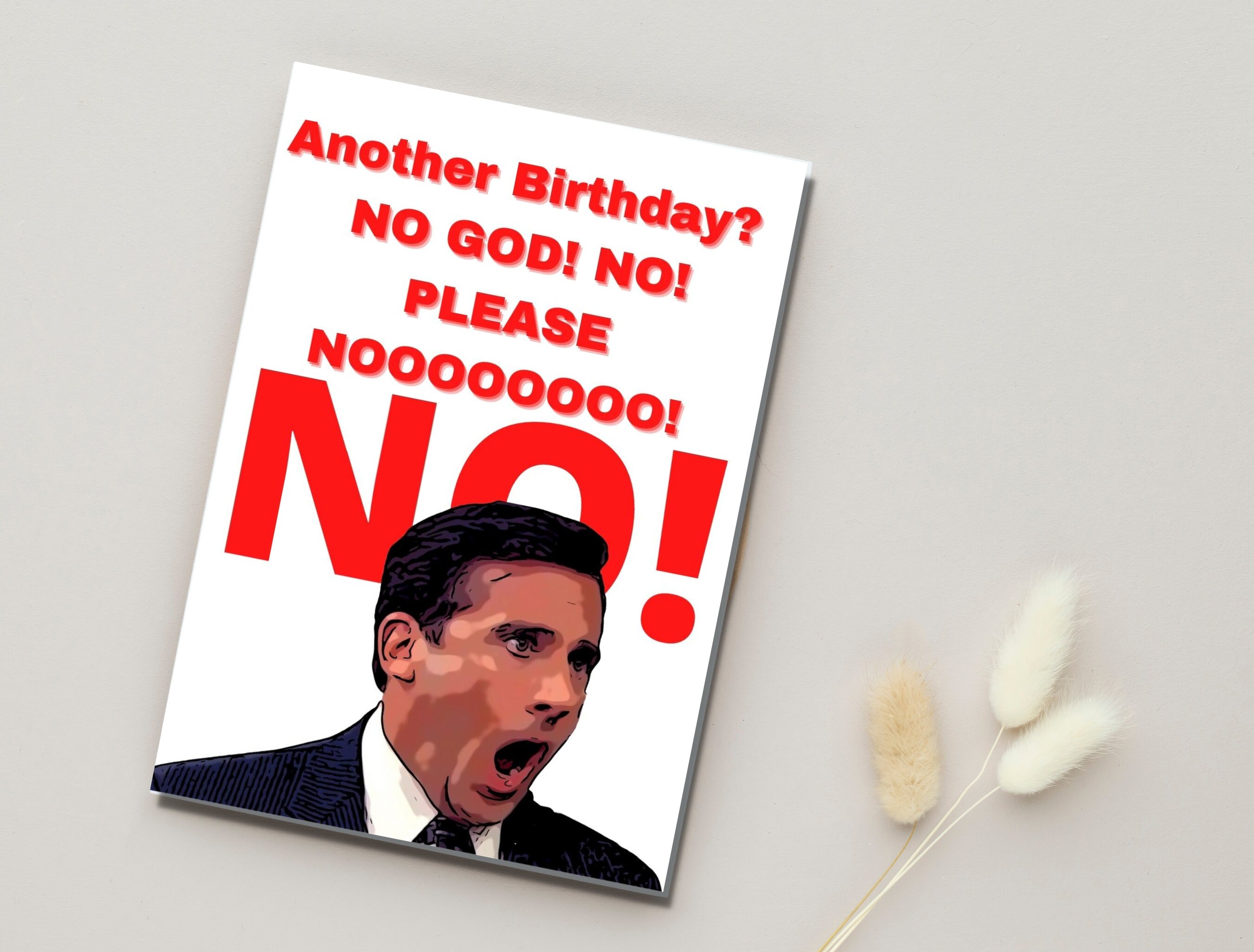 PRINTABLE OFFICE CARD Michael Scott Not Another Birthday - Etsy