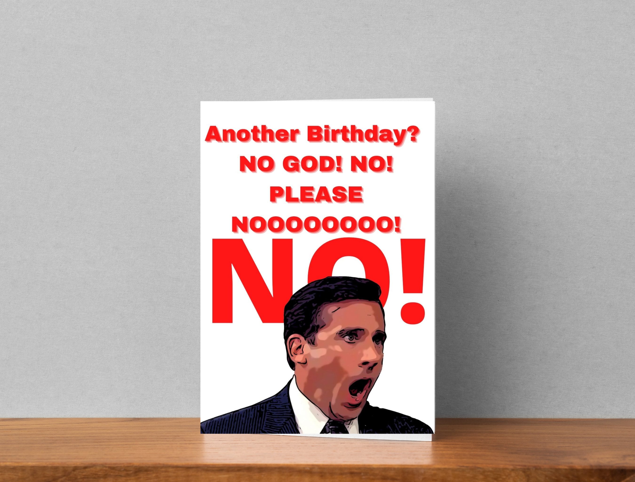 PRINTABLE OFFICE CARD Michael Scott Not Another Birthday - Etsy