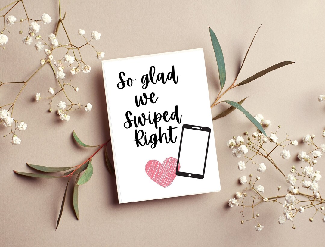 WE SWIPED RIGHT so Glad We Swiped Right Funny for Her - Etsy