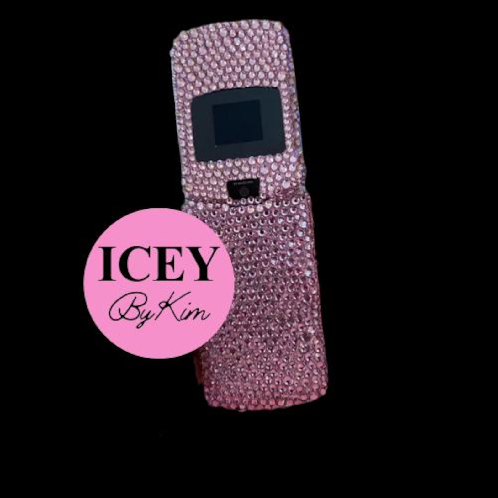 Bedazzle Style Bling Flip Phone- PROP Only- Rhinestone 2000s Y2K Phone ...