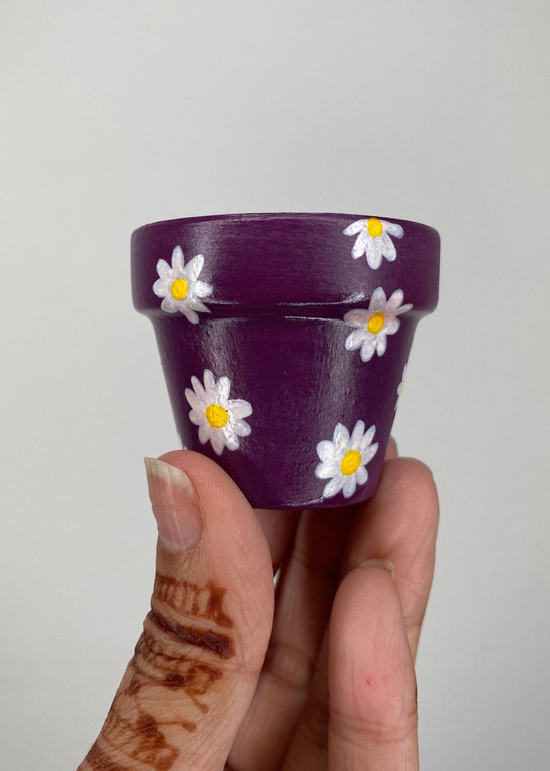 Cute Little Pots Hand Painted | Mini Size - Etsy