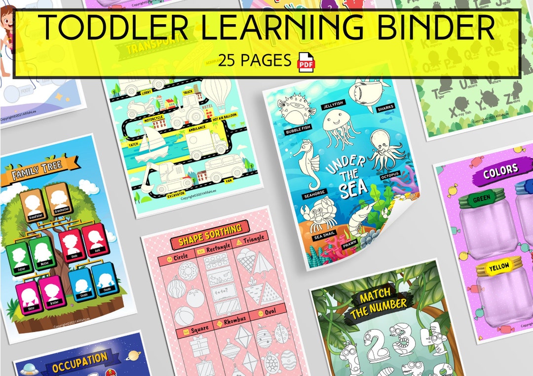 Toddler Learning Binder Printable Busy Binder First Toddler Busy Book ...