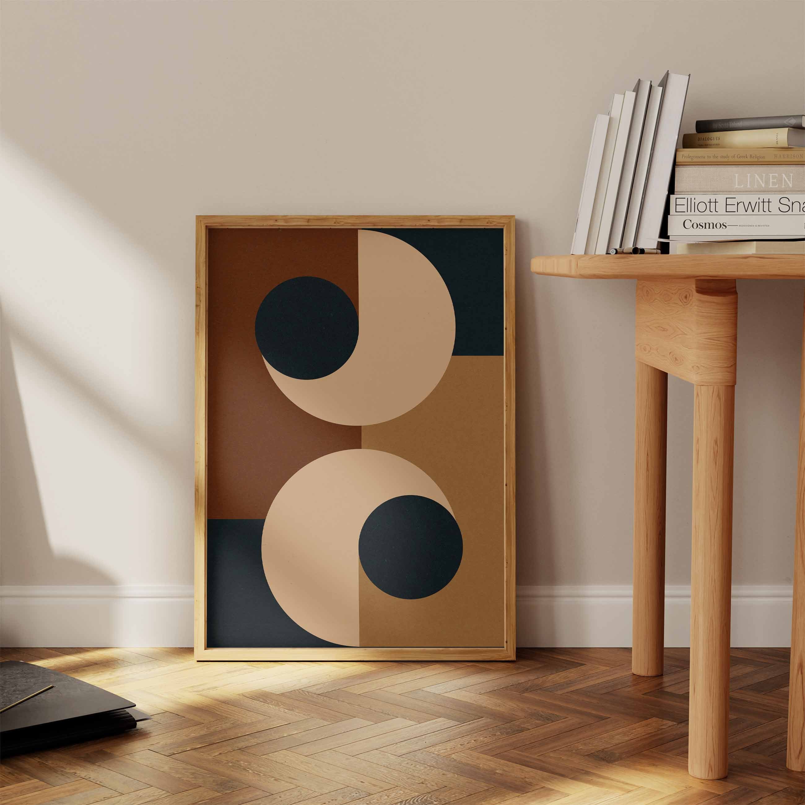 Set of 2 Mid Century Art Prints, 2 Piece Wall Art Geometric, 60s 70s ...