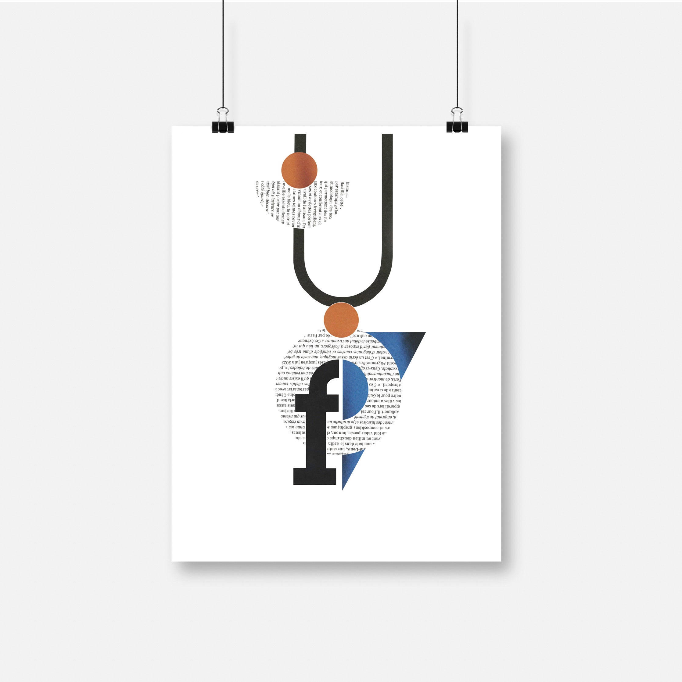 Letter F Art Print, Alphabet Poster, Original Artwork, Geometric ...