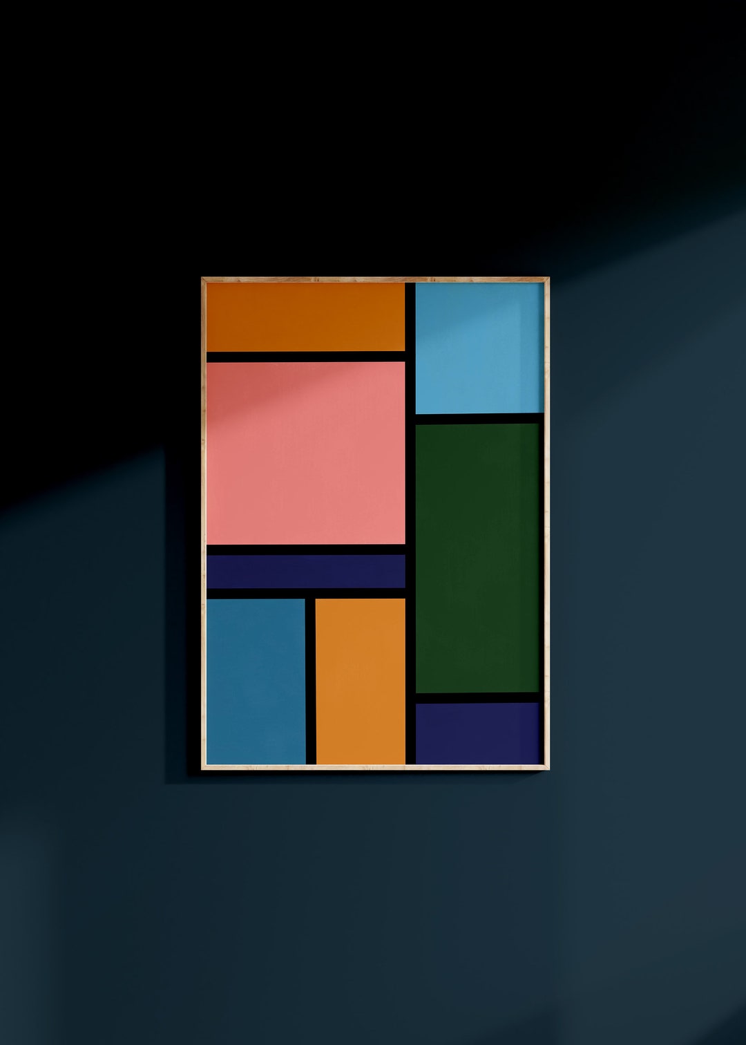 DIGITAL INSTANT DOWNLOAD Modern Living Room Wall Art Colorful Geometric ...