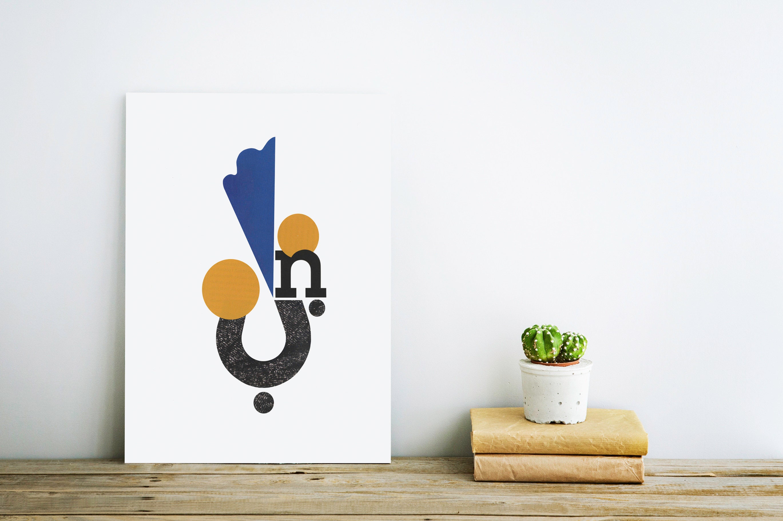 Letter N Alphabet Art Print Abstract Modern Wall Art - Etsy