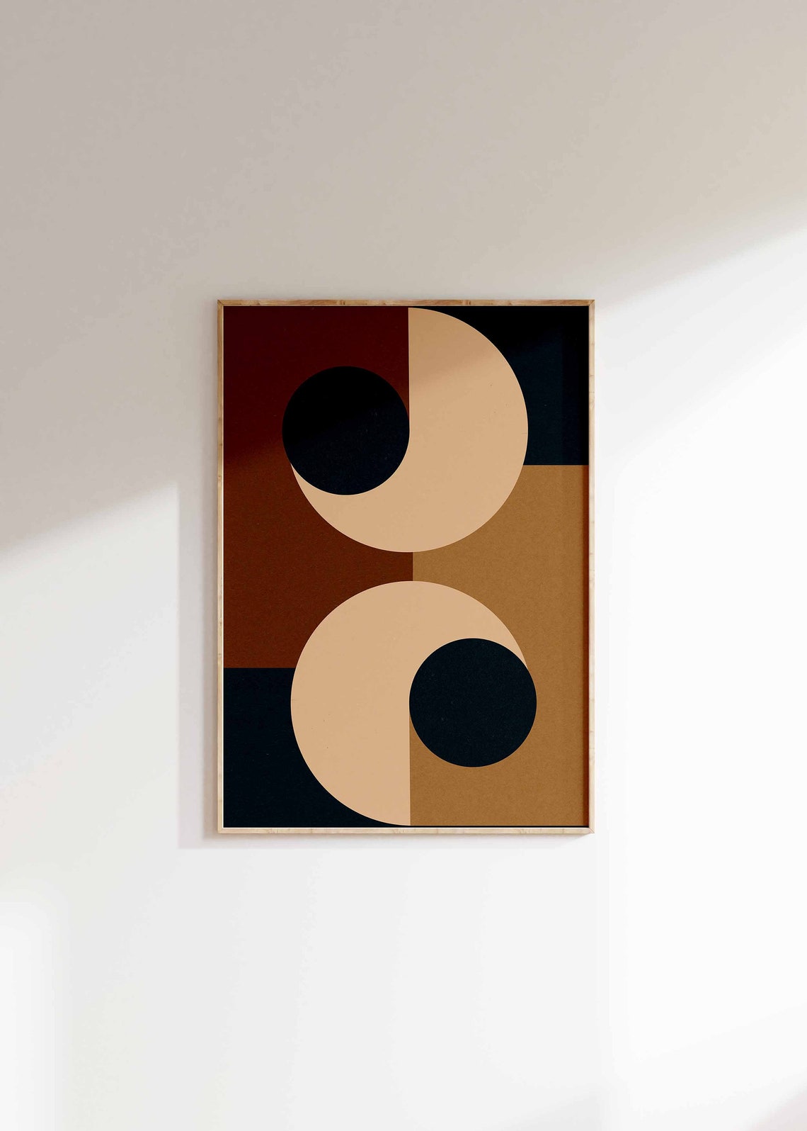 Set of 3 Abstract Mid Century Art Prints, Living Room Tryptic Wall Art ...