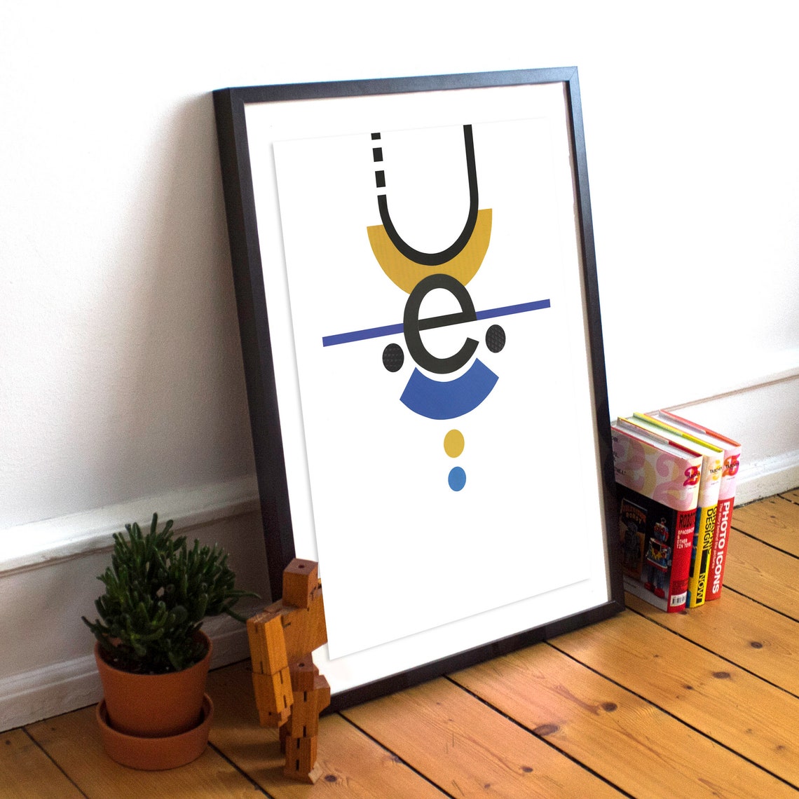 Letter E Poster, Typographic Wall Art, Original Artwork - Etsy