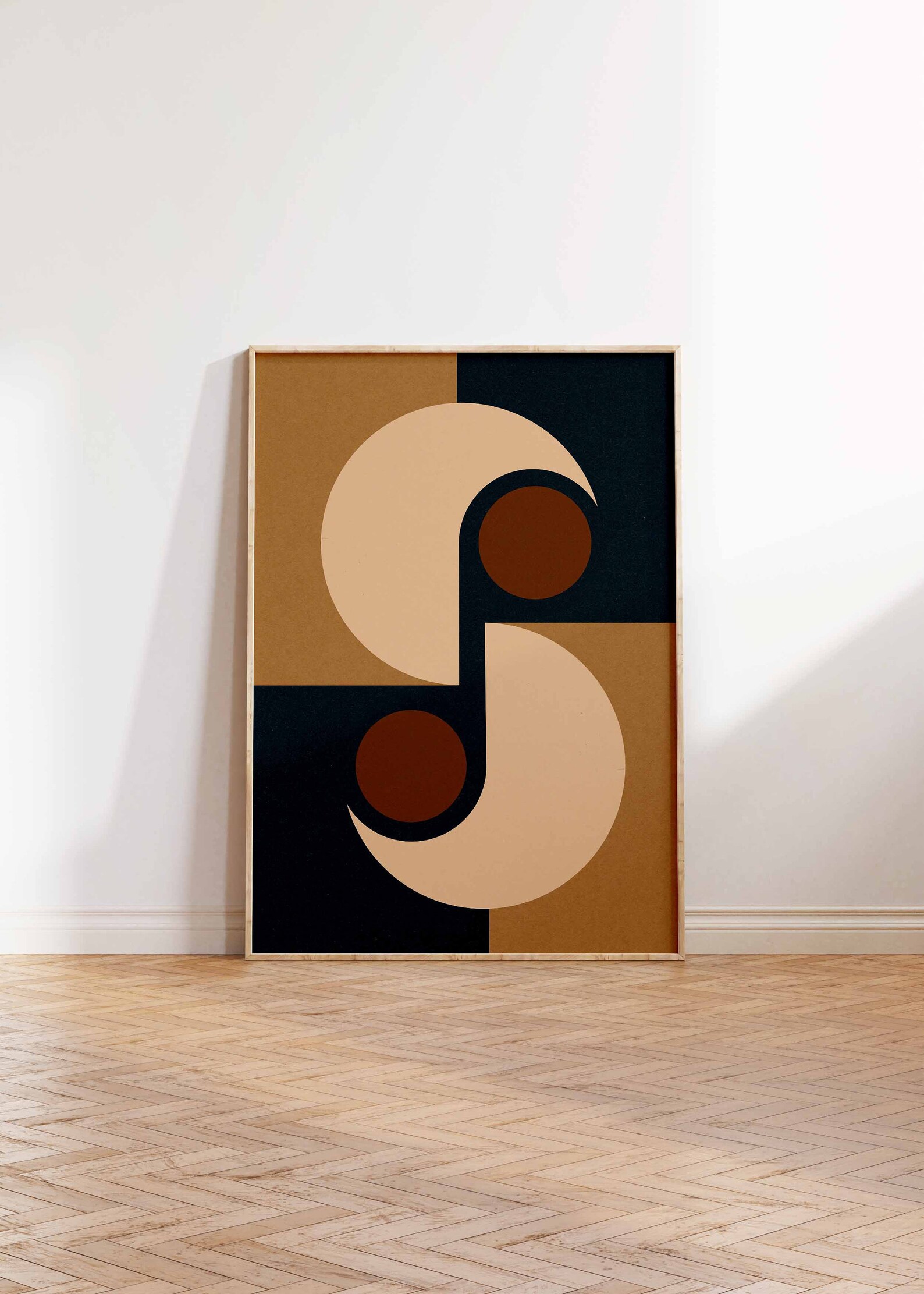Retro 70s Art Print, Abstract Geometric Art for Trendy Living Room ...