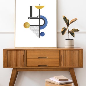 Letter L Poster Print, Typography Wall Decoration, Unique Alphabet ...