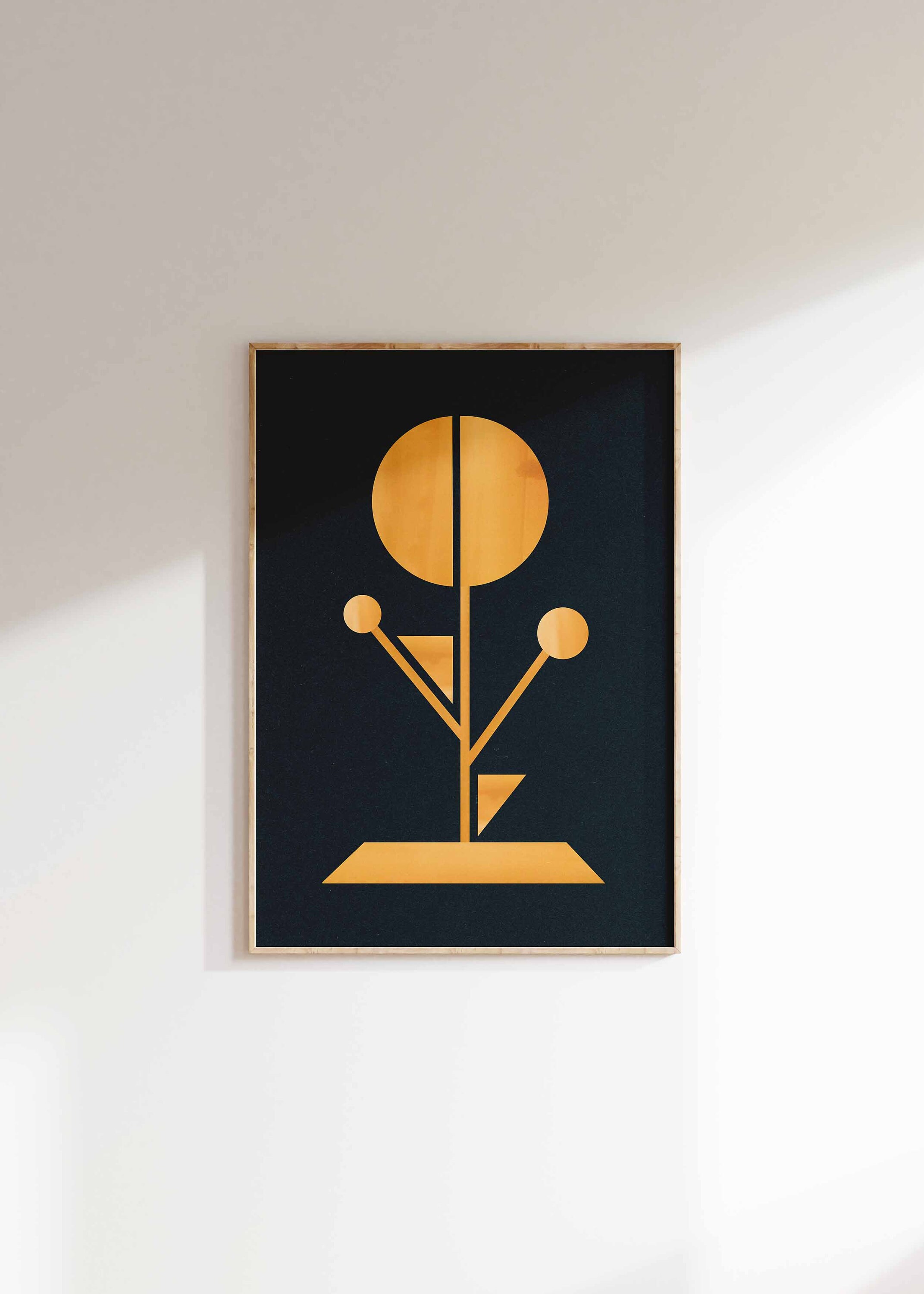 Abstract Geometric Art Print, Maximalist Accent Wall Art, Black and ...