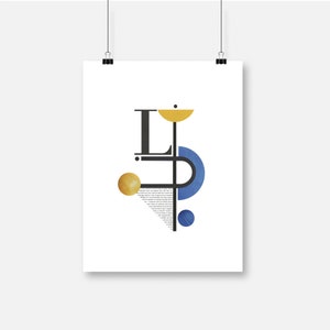 Letter L Poster Print, Typography Wall Decoration, Unique Alphabet ...