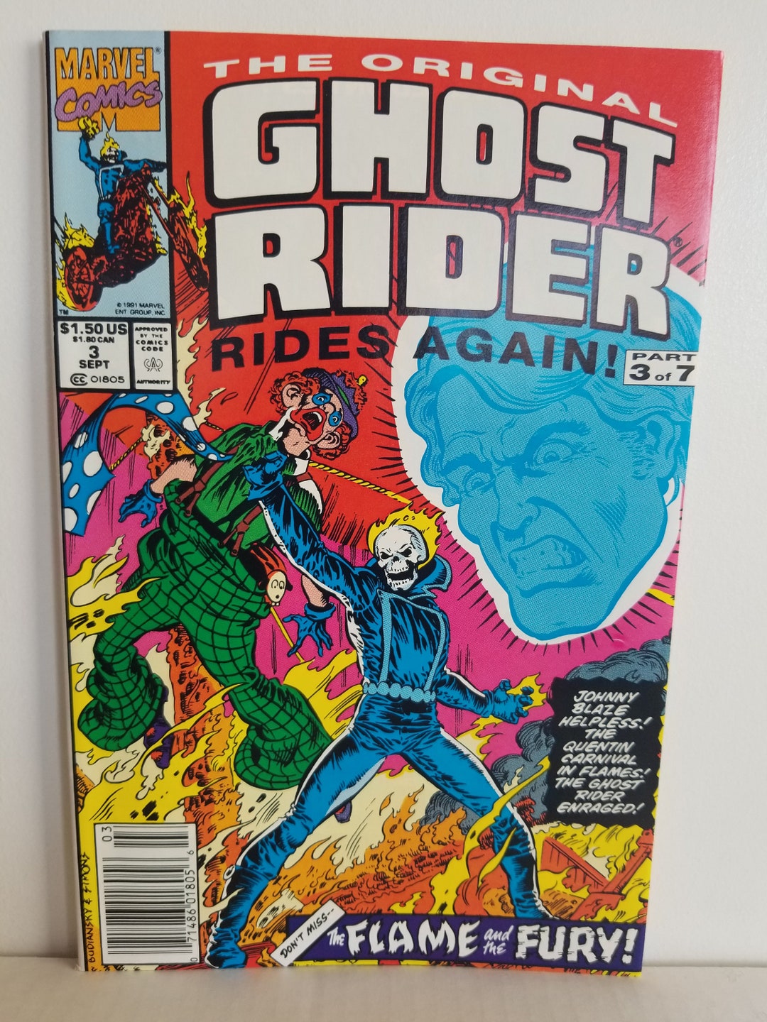 The Original GHOST RIDER Rides Again #3 1991 "newsstand" Copper Age - Etsy