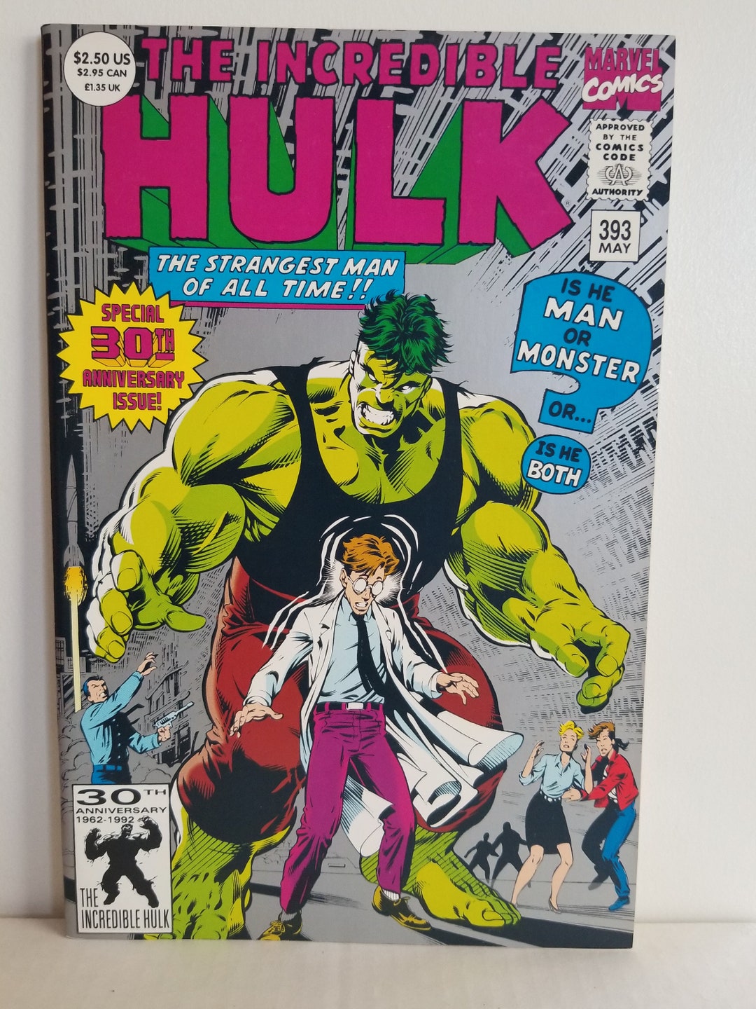 The Incredible Hulk #393 May 1992 Green Foil Cover 30th Anniversary ...