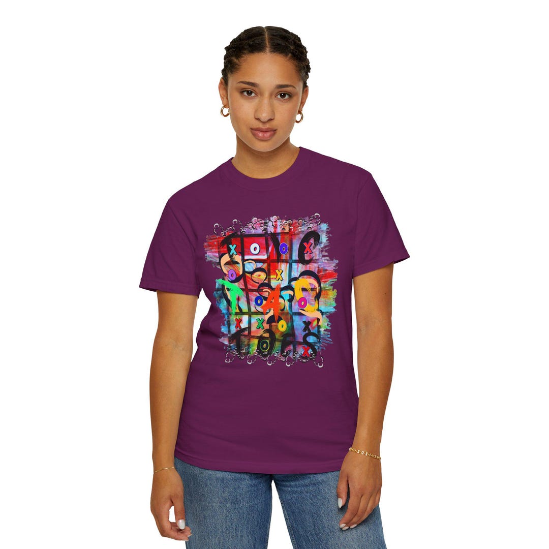 Tic-tac-toes Comfort Colors T-shirt: Colorful Unisex Garment-dyed Tee ...