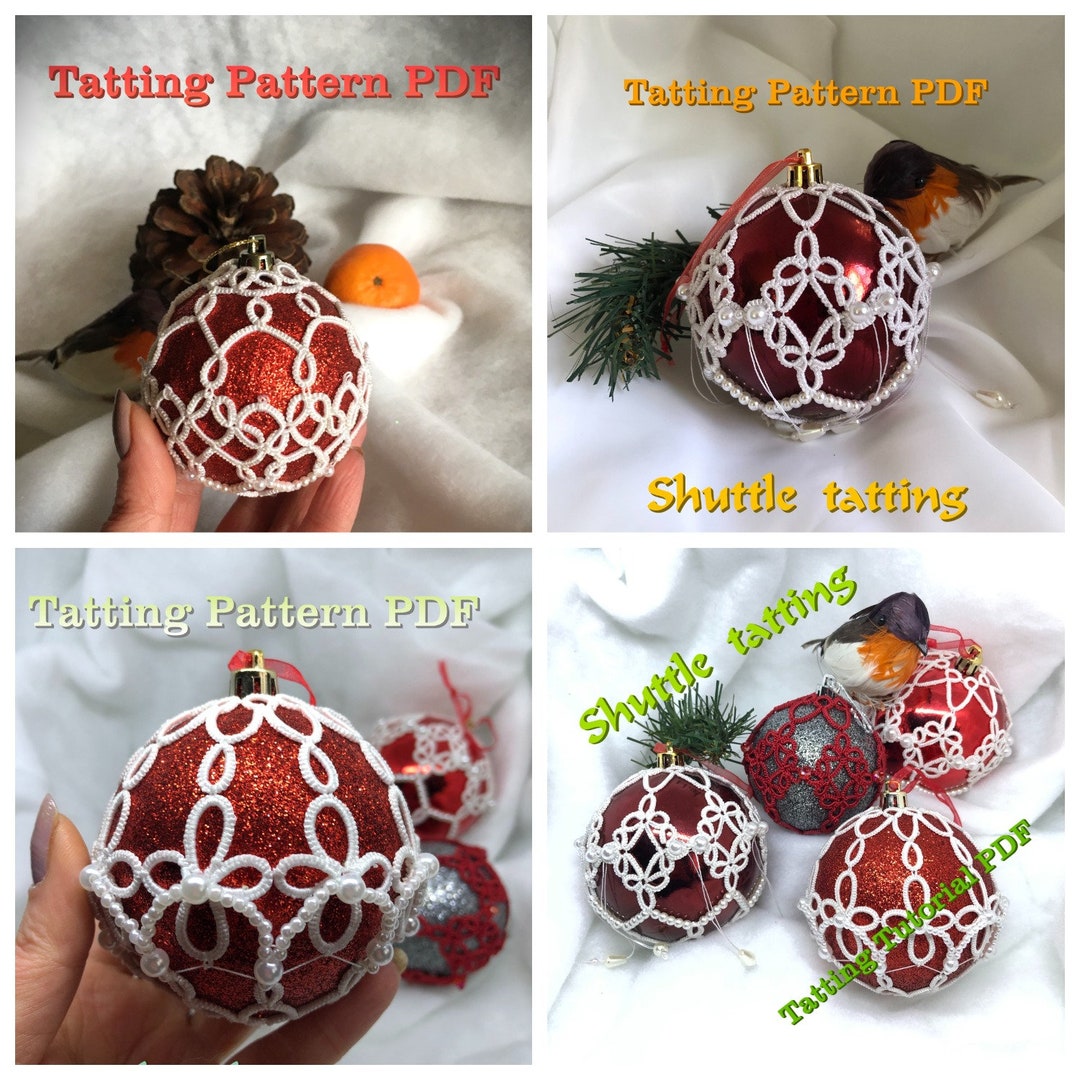 3 Christmas Balls Tatting Tutorial, Christmas Decorations Tatting ...