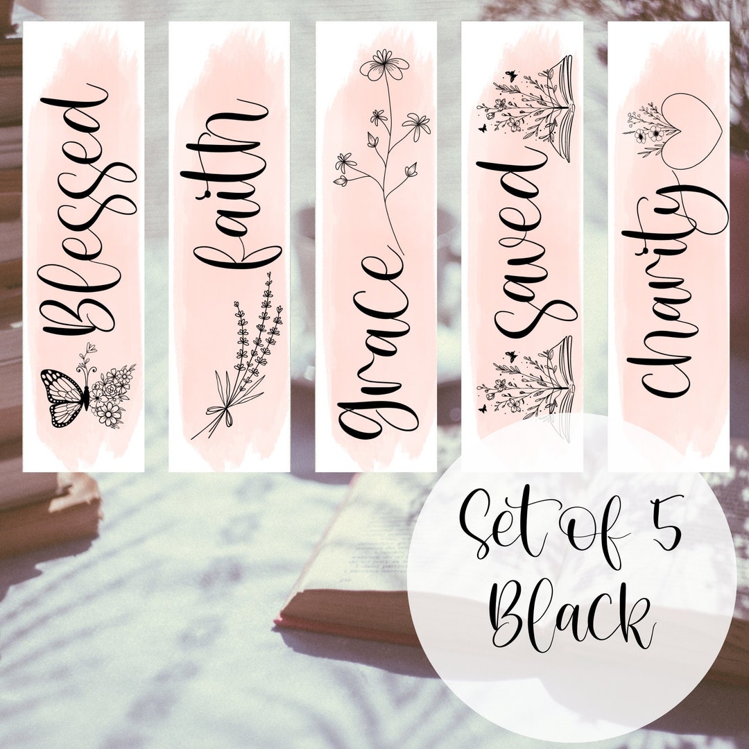 Wildflower Bookmarks, Christian Bookmarks, Watercolor Bookmarks, Set of ...