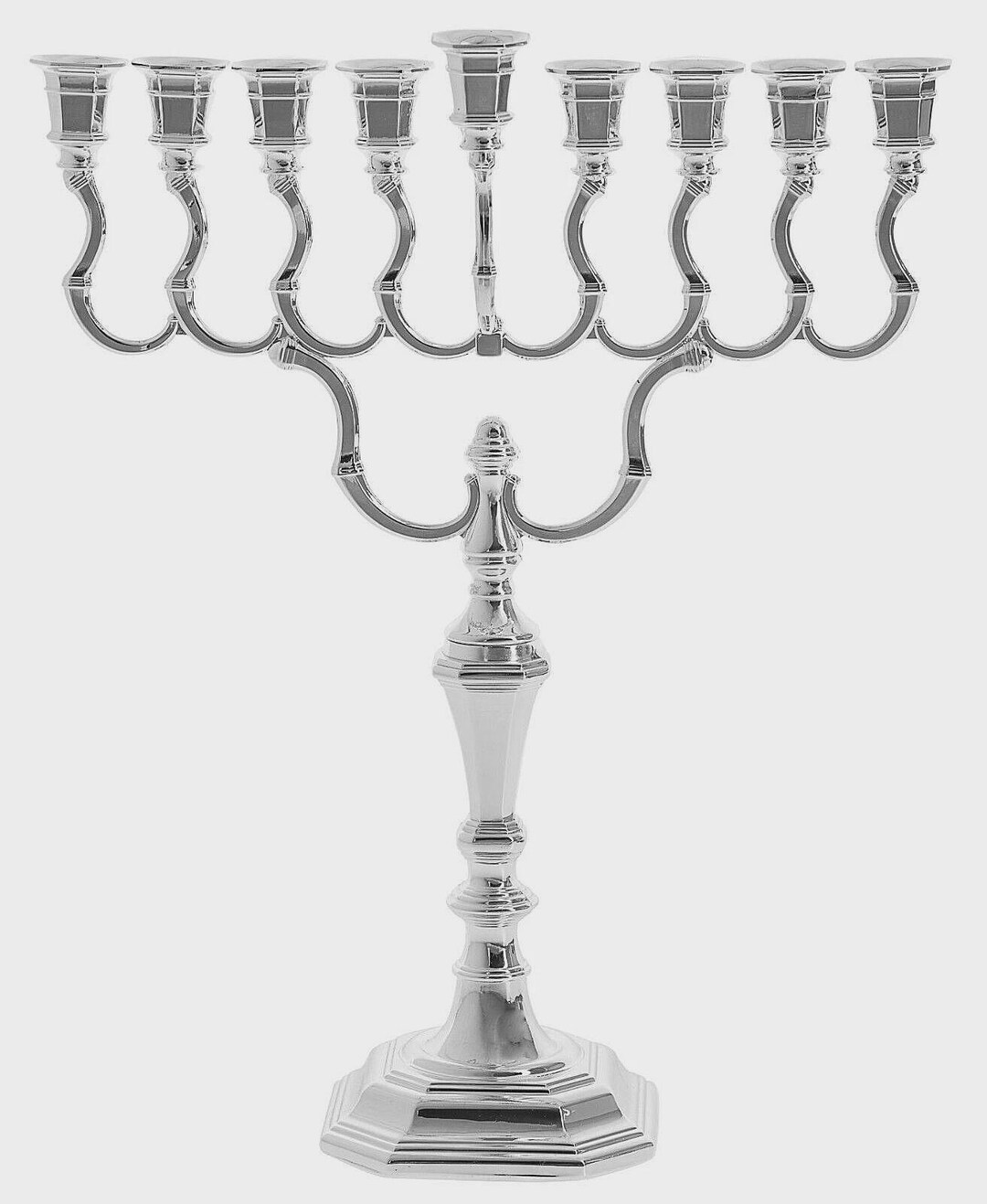 Traditional Menorah Silver Plated for Oil or Candles 14.5" Tall - Etsy