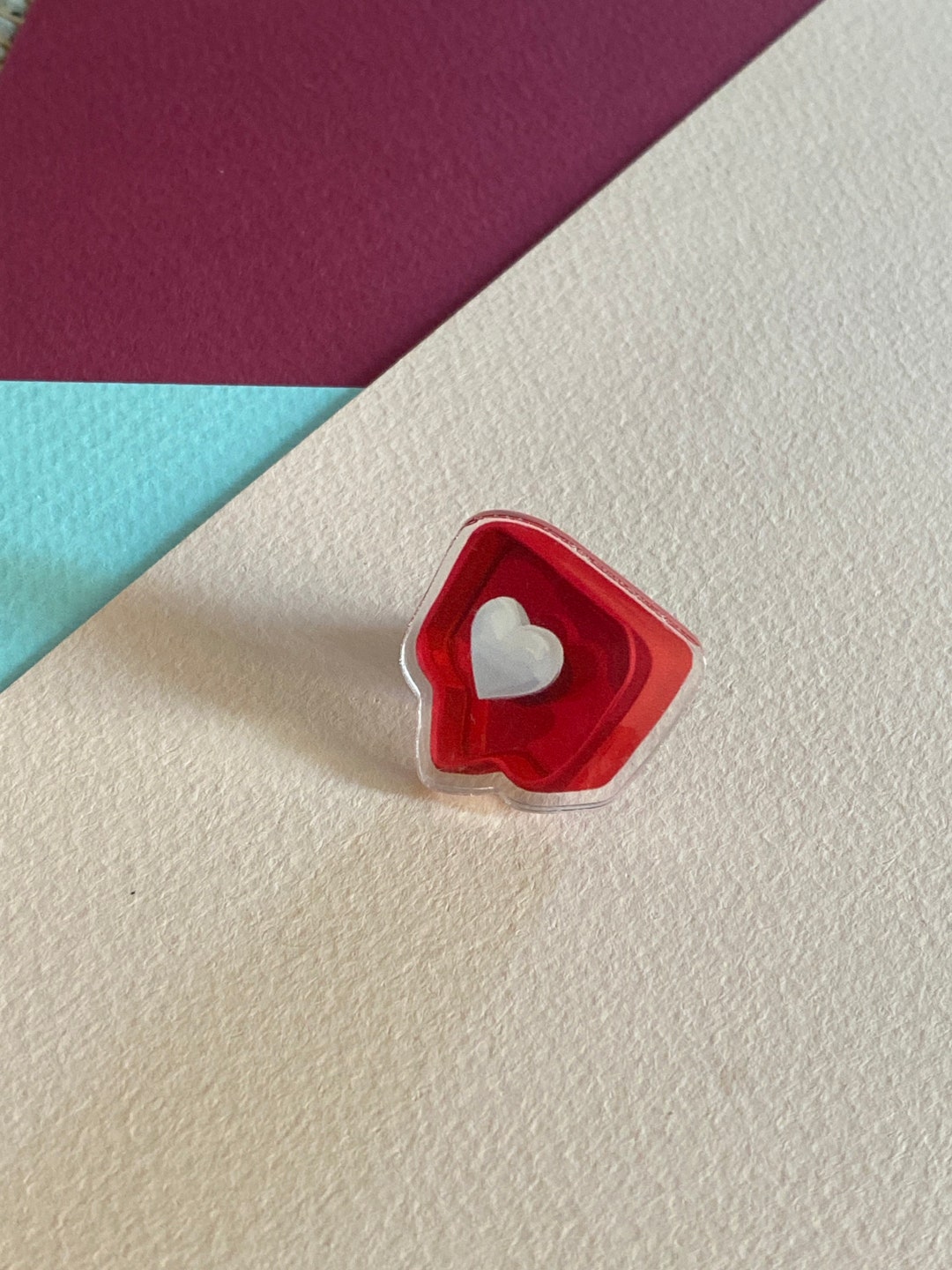 Heart Pin Brooch - Backpack Pins Cute - Heart Pin Badge - Pins for Bags ...