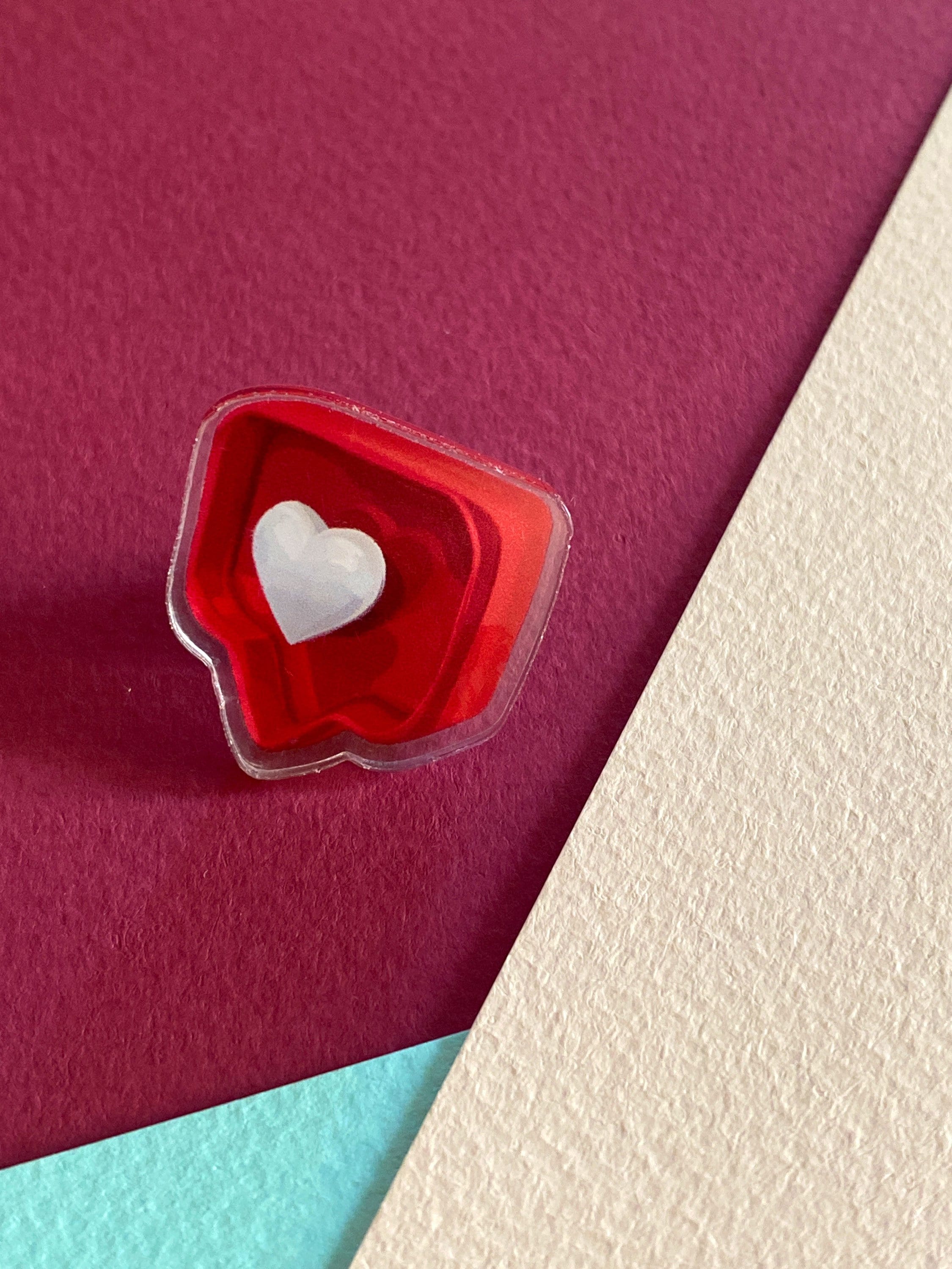 Heart Pin Brooch Backpack Pins Cute Heart Pin Badge Pins - Etsy