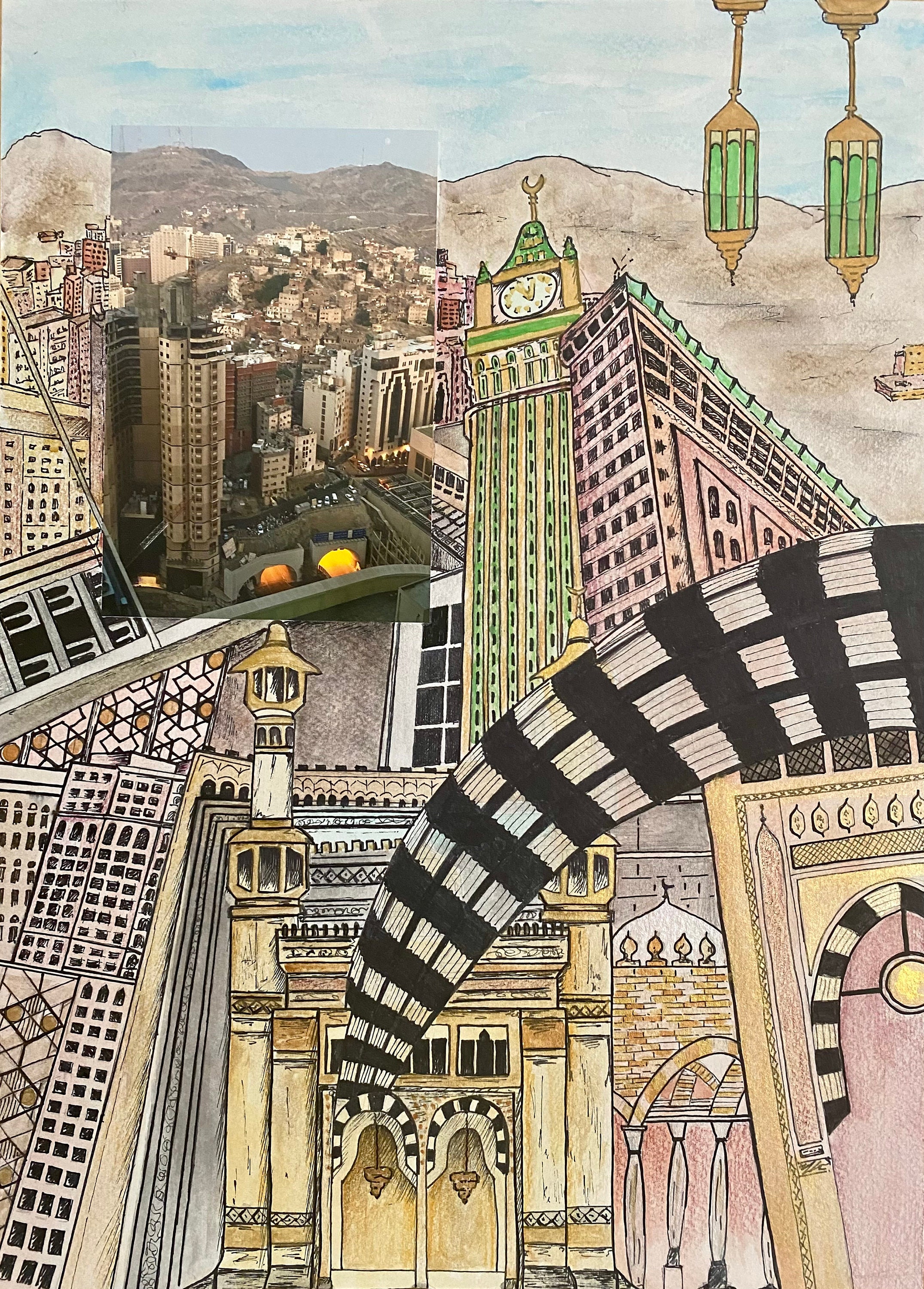 Makkah Tower, Makkah, Saudi Arabia, Islamic Art Print, Religious ...