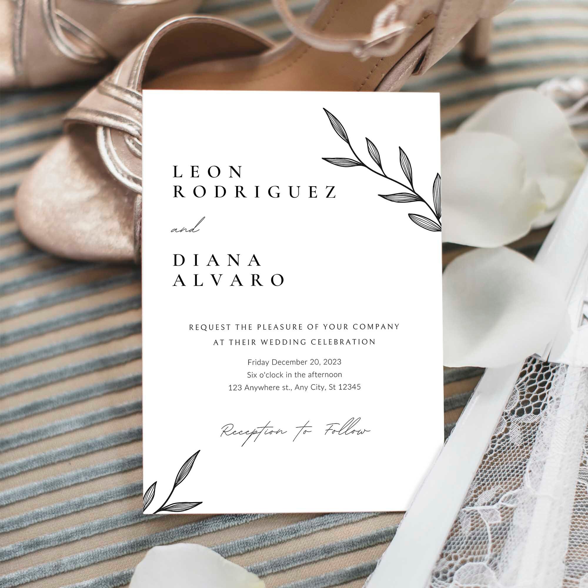 Editable Invitation Template Wedding Invit Printable - Etsy