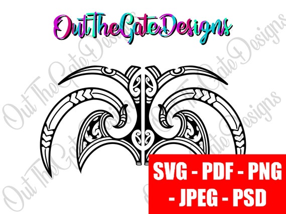 Maori Tribal Design Instant Download Svg PDF PNG Digital | Etsy