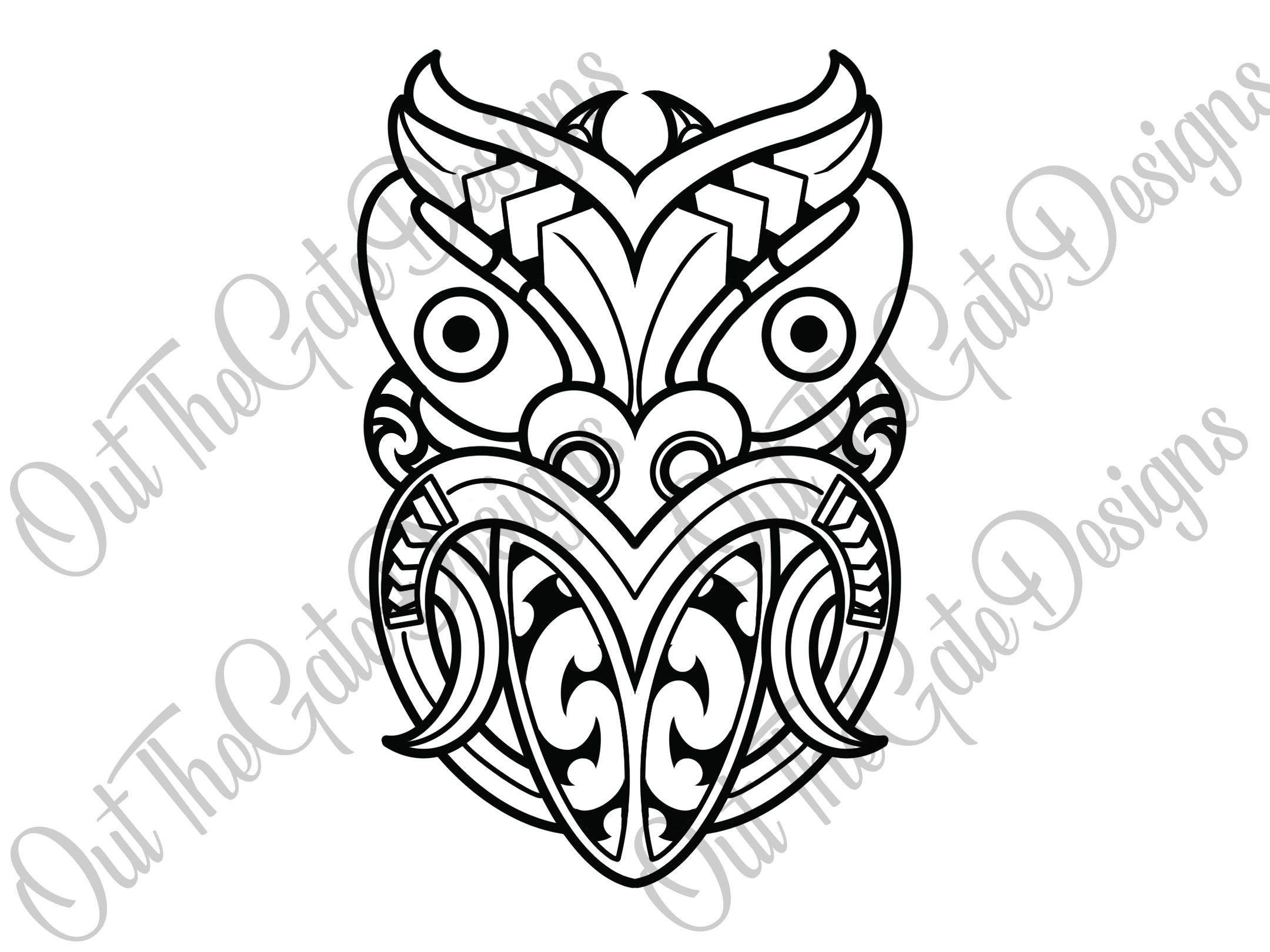 Maori Taniwha Maori Svg pdf png contenido descargable | Etsy España
