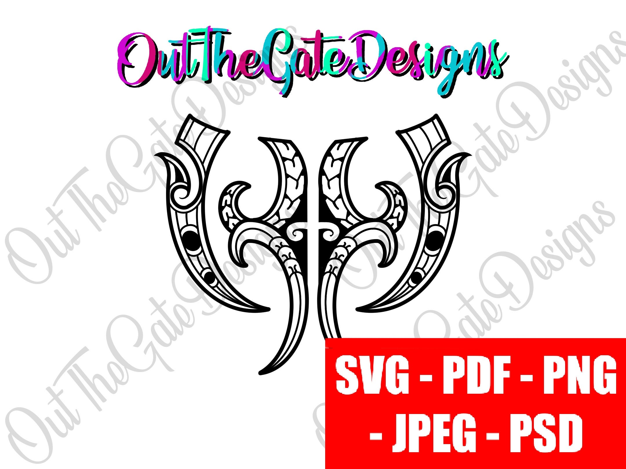 Maori Tribal Design Instant Download Svg PDF PNG Digital - Etsy Canada