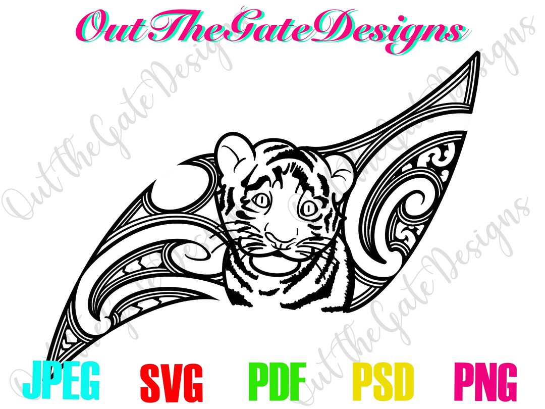 Maori Tribal Design, Maori Tiger, Maori Svg, Maori Art, Digital Art ...
