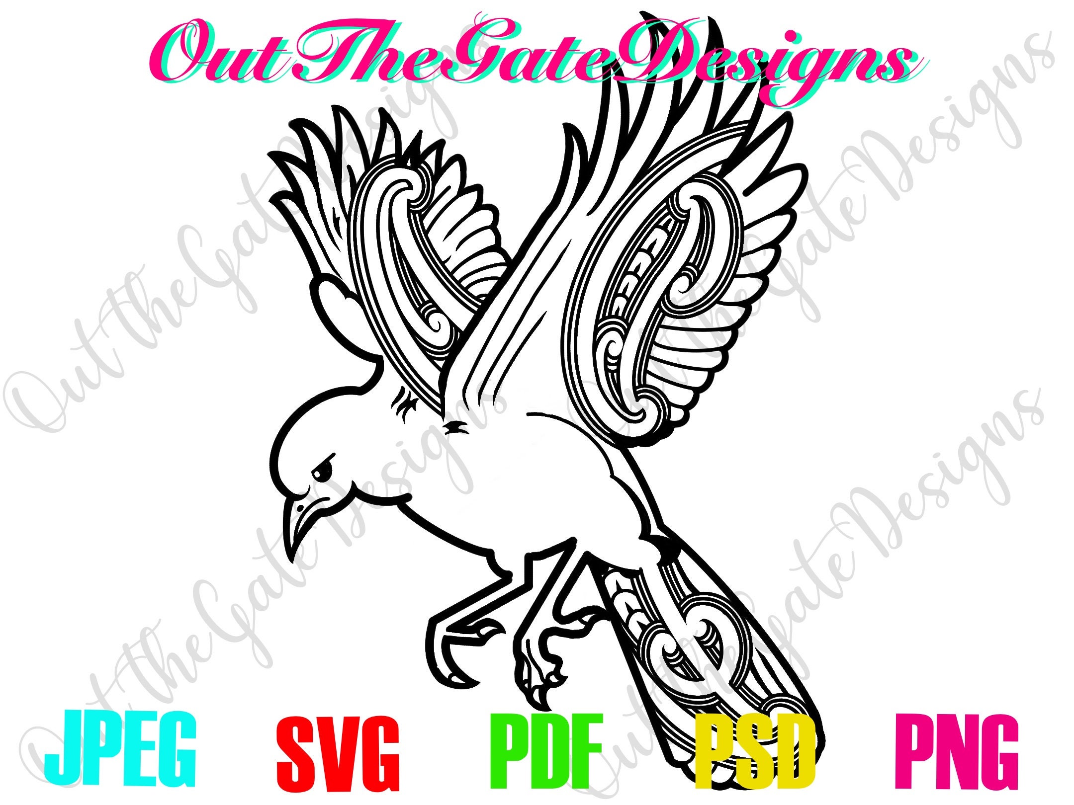 Maori Svg, Maori Bird, Maori Art, Moko, New Zealand Art, Digital Art ...