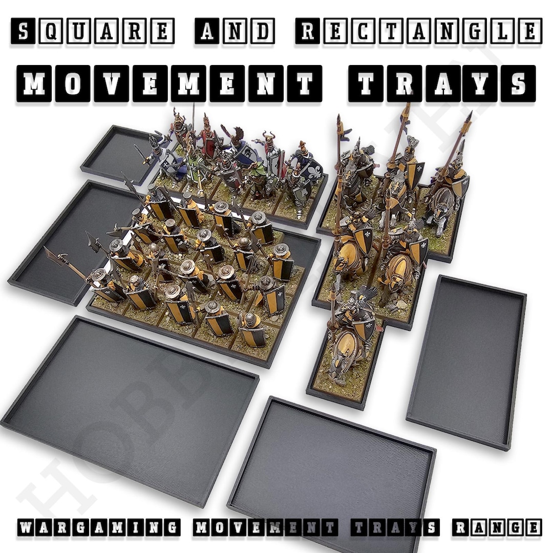 Movement Trays for Tabletop Games Full Range Tabletop Wargaming Square ...