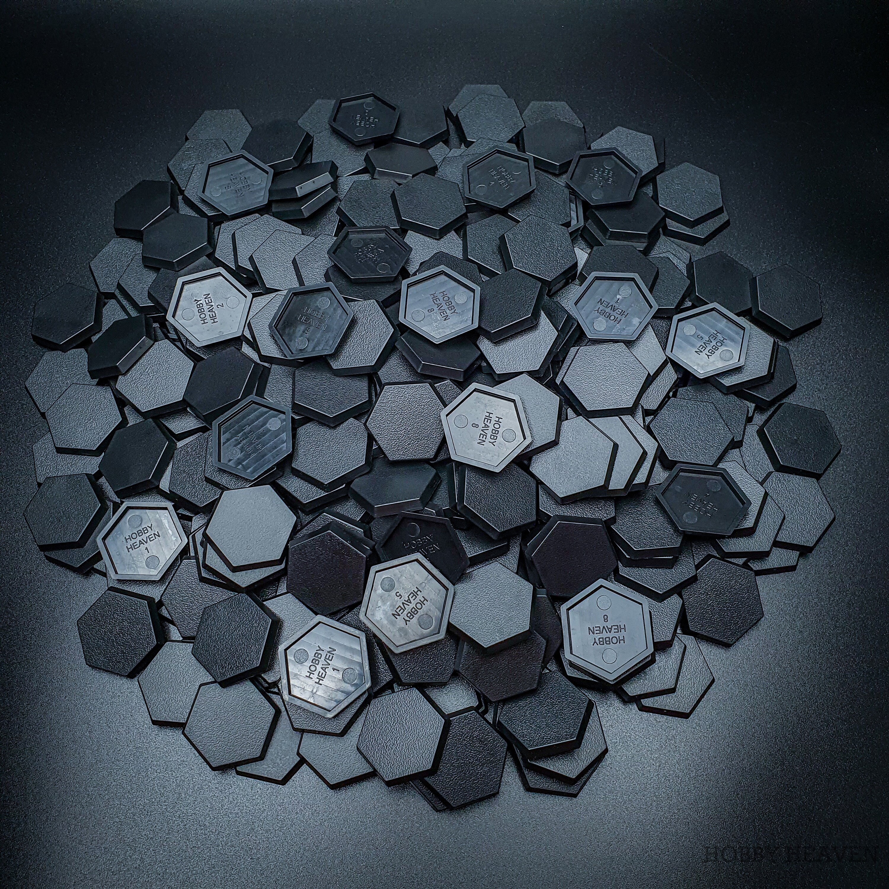30mm Hexagonal Wargaming Base, Injection Moulded ABS, Hex Grid Mech ...